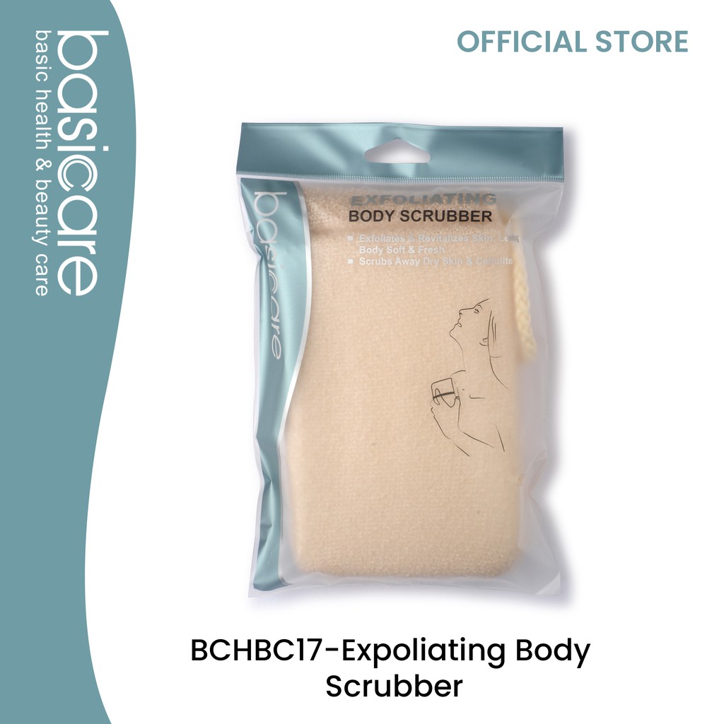 Basicare Exfoliating Body Scrubber-Beige BCHBC17 | Shopee Philippines
