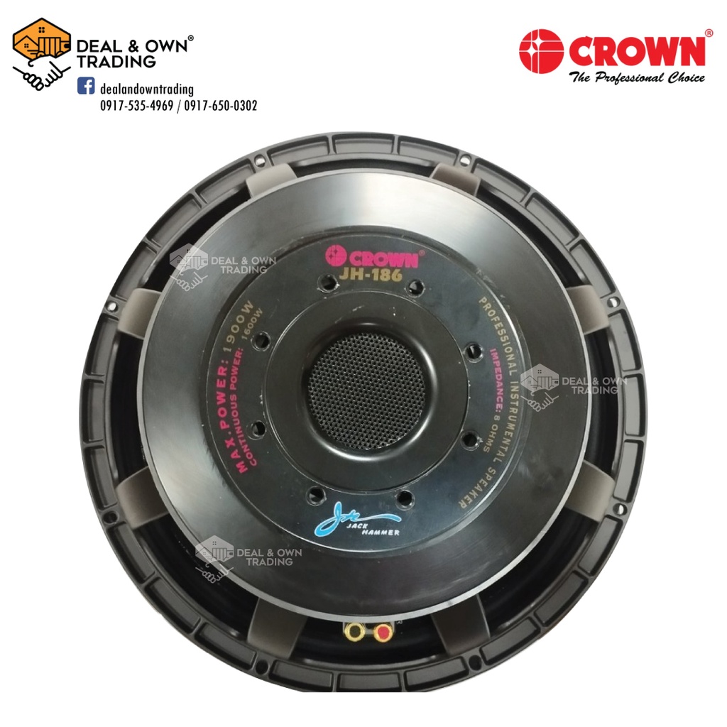 Crown JH-186 18" 1600W Jack Hammer Speaker | Shopee Philippines