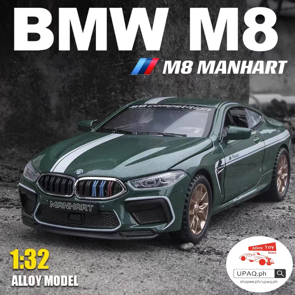 *alloy toy*BMW M8 GTE MANHART 1:32 ALLOY DIE CAST CAR MODEL DC32333 ...