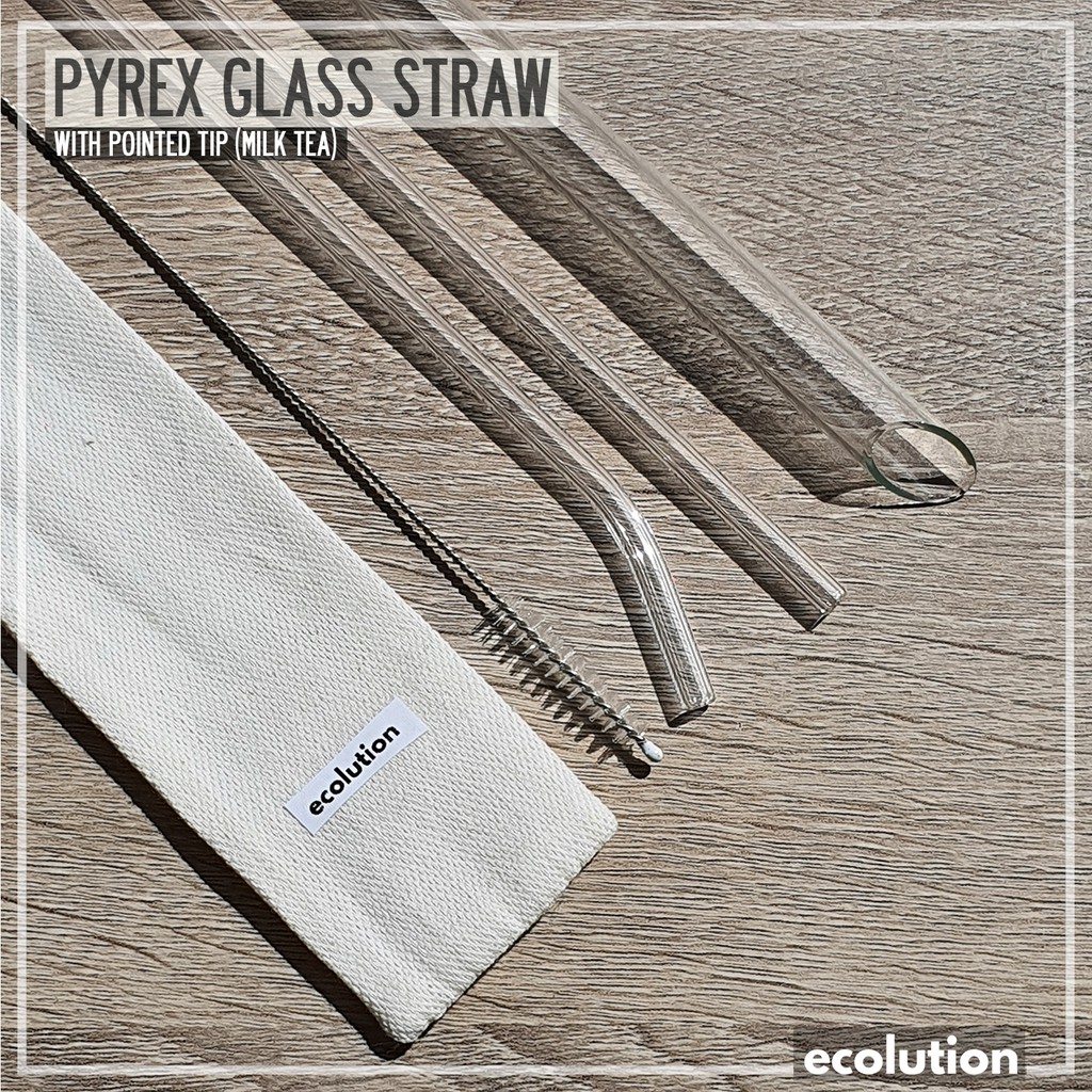 Pyrex Glass Straw Set | Shopee Philippines
