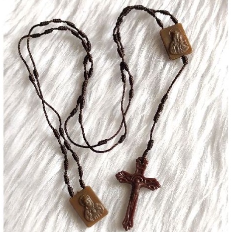 SCAPULAR WITH CROSS ( BROWN) | Shopee Philippines