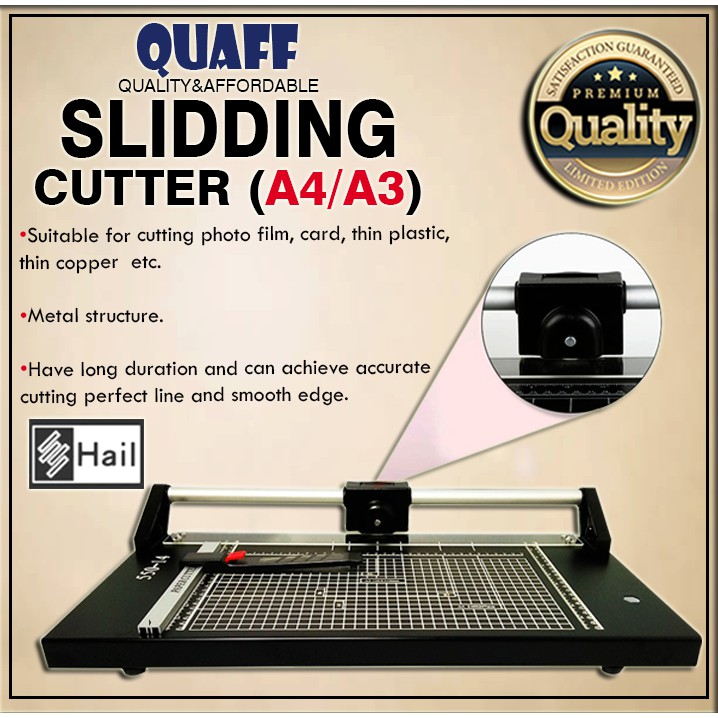 QUAFF Sliding Cutter A4/A3 CUTTING PAPERS QUICKLY CUTTER | Shopee ...