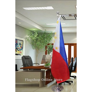 Stainless Flagpole Stand Flag Poles Indoor for Flags with Phil.Flag 3 x ...