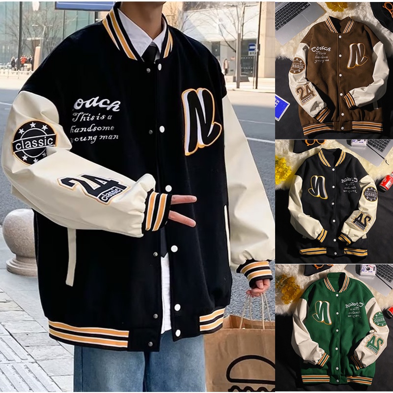 Easor American Street Lettered Baseball Jackets Men S Clothing Women S ...