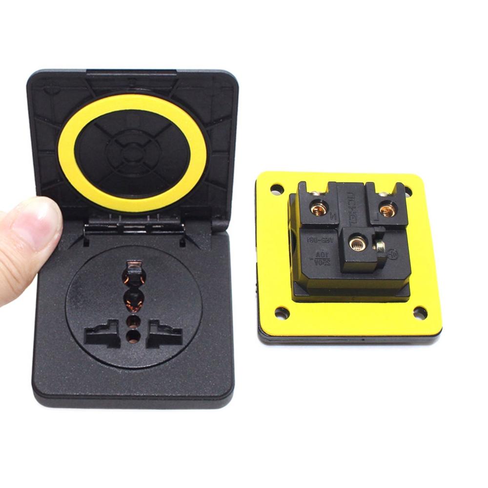 EU US AU UK Universal Waterproof Industrial Socket 10A 250V IP44 AC ...
