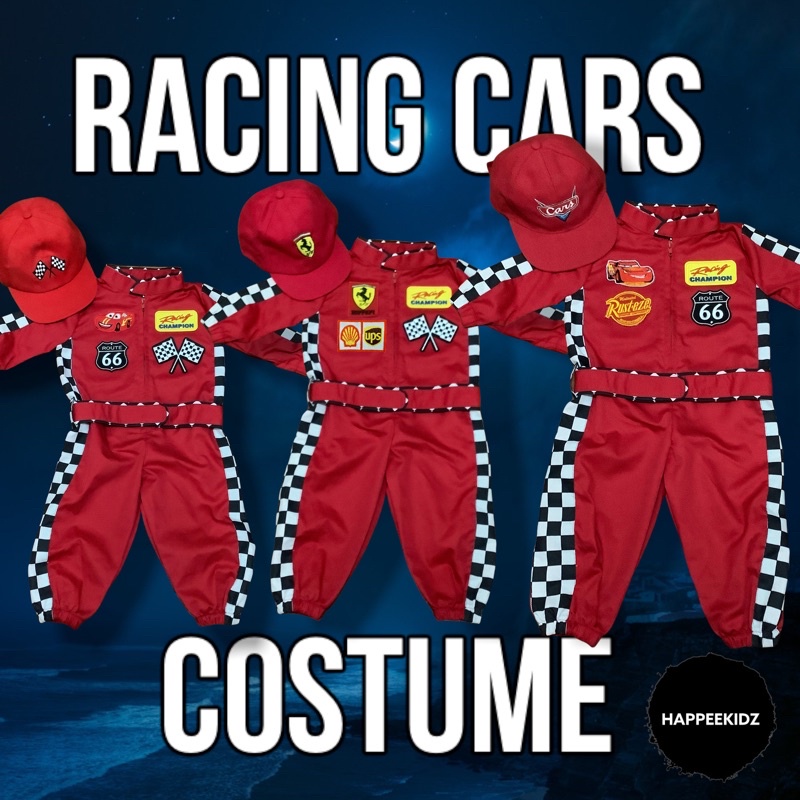 RACING CARS PRETEND COSTUMES FOR KIDS (FULL BODYSUIT) | Shopee Philippines