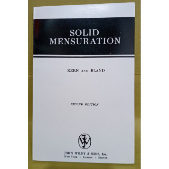SOLID MENSURATION by KERN and BLAND | Shopee Philippines