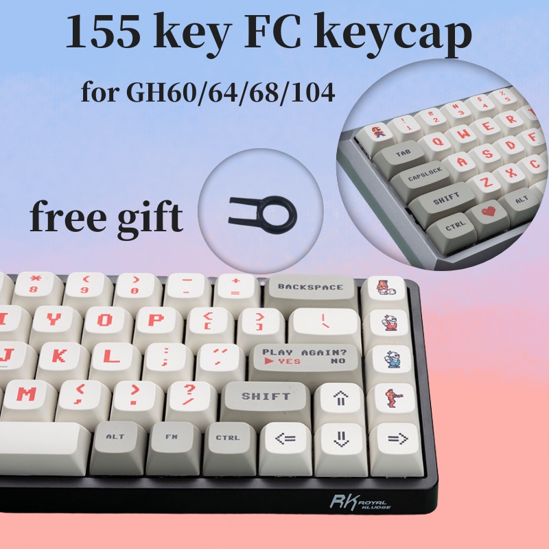 Local Shipping Retro FC keycaps XDA sublimation PBT mechanical keyboard ...