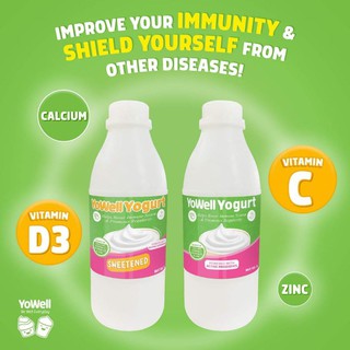 [Free Gift] Yowell Yogurt 1 liter | Sweetened/Unsweetened | Shopee ...