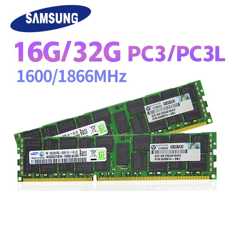 Original Samsung server REG ECC RAM 16G 16GB 32G 32GB DDR3 DDR4 1866 ...