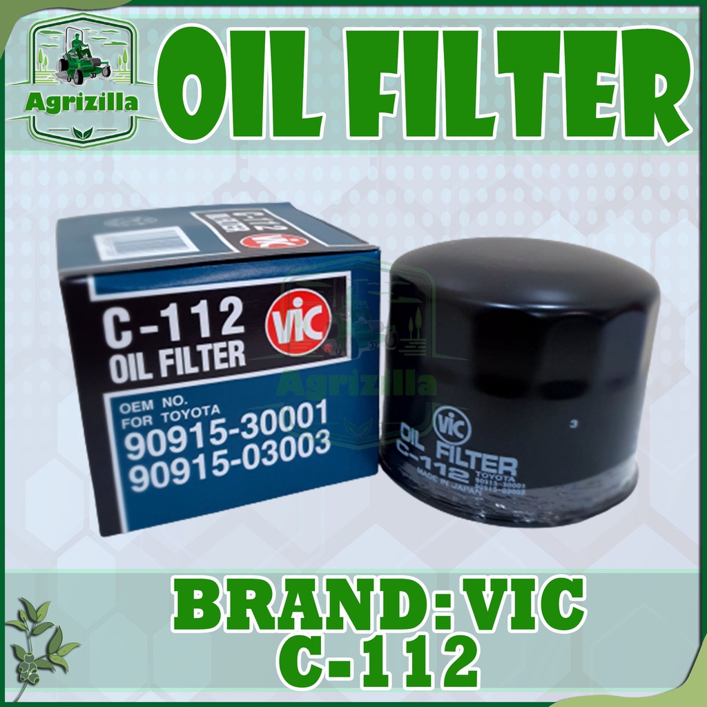 VIC Oil filter C-112 for Toyota Tamaraw FX Toyota Fx /2C TOYOTA REVO 2C/3C DIESEL | Shopee ...