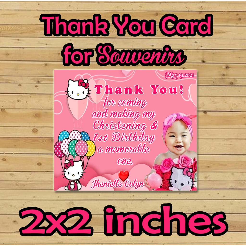 Thank You card for souvenir | Shopee Philippines
