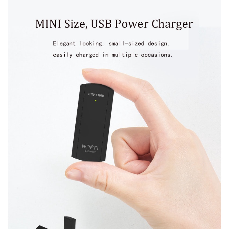 PIX-LINK USB Wireless Router's WiFi Repeater 300Mbps Signal Amplifier ...