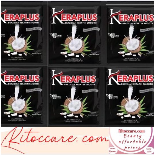 KERAPLUS BRAZILIAN KERATIN SMOOTH HAIR TREATMENT VIRGIN COCONUT 20g ...