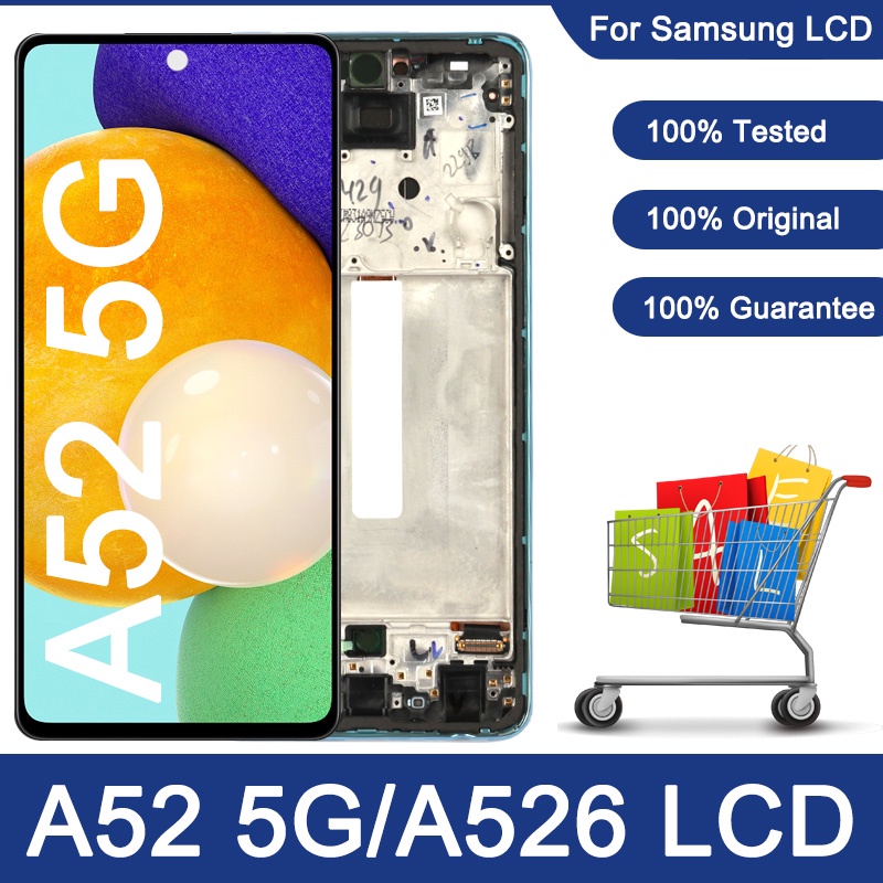 Original /OLED For Samsung Galaxy A52 5G A526B A526F/DS / A52 4G A525 Display LCD Touch Screen ...