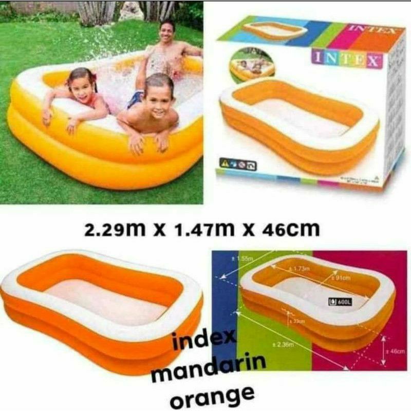 INTEX Medium Inflatable Mandarin pool(Peanut pool) | Shopee Philippines