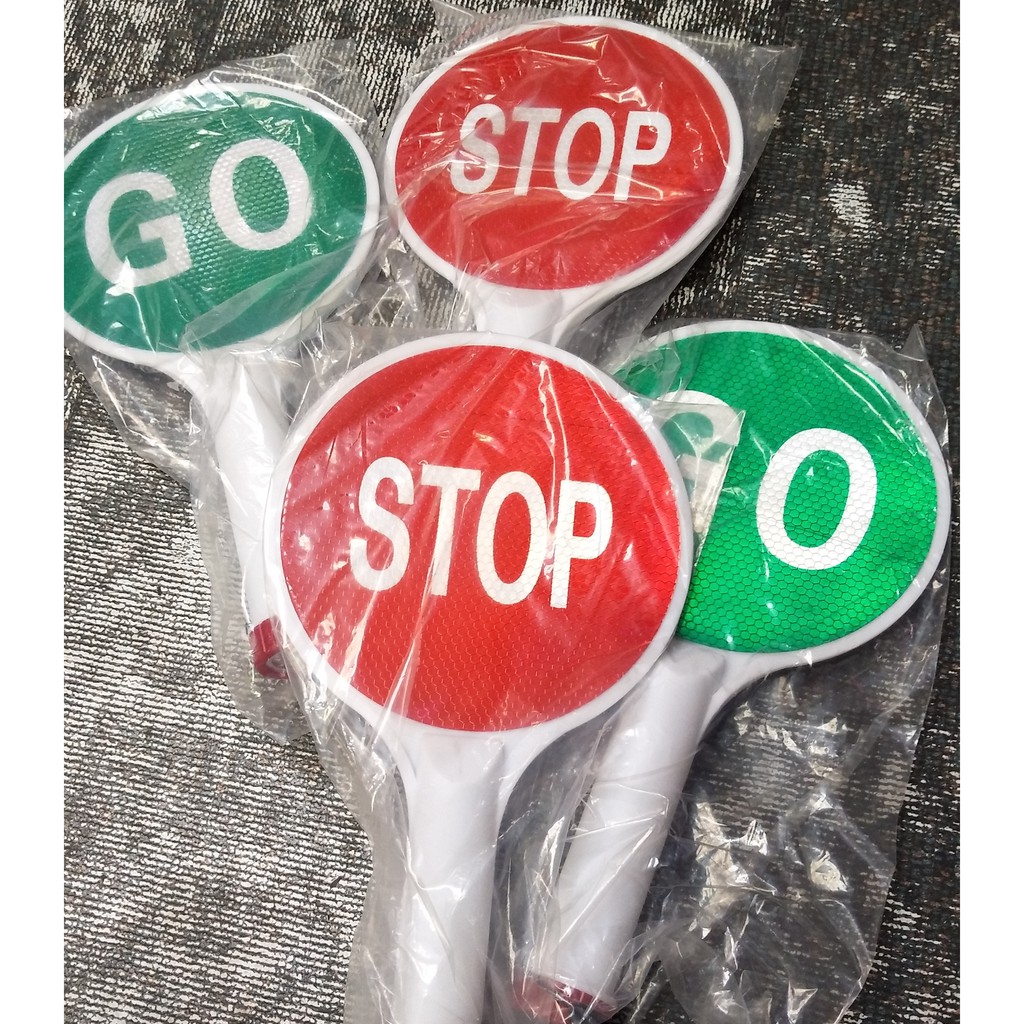 stop & go signal warning traffic sign Handheld Stop Go command sign for ...