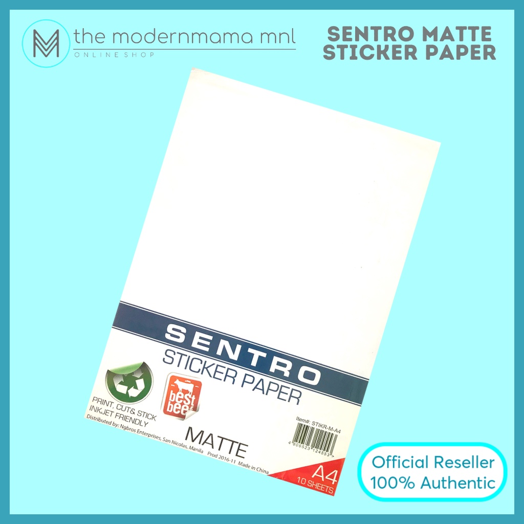 Sentro Sticker Paper Matte Finish A4 Size | Shopee Philippines