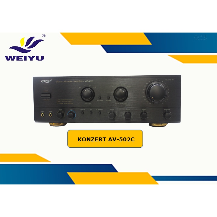 Original Konzert AV-502C Amplifier 500W x 2 RMS (Black) | Shopee Philippines