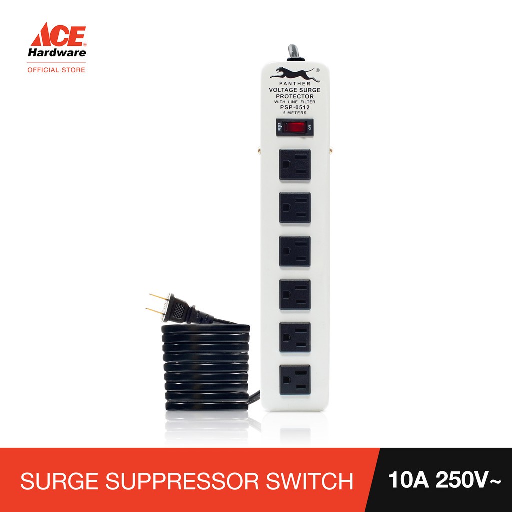 PANTHER Surge Protector 5M PSP-0512 | Shopee Philippines