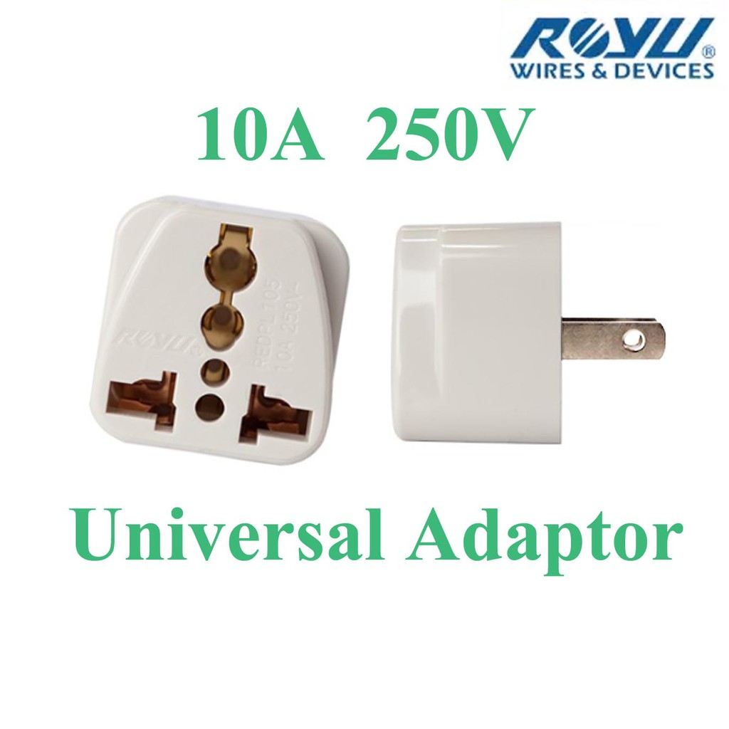Royu Universal Adapter 10A 250V / Plug Adaptor Converter REDPL105 3 ...