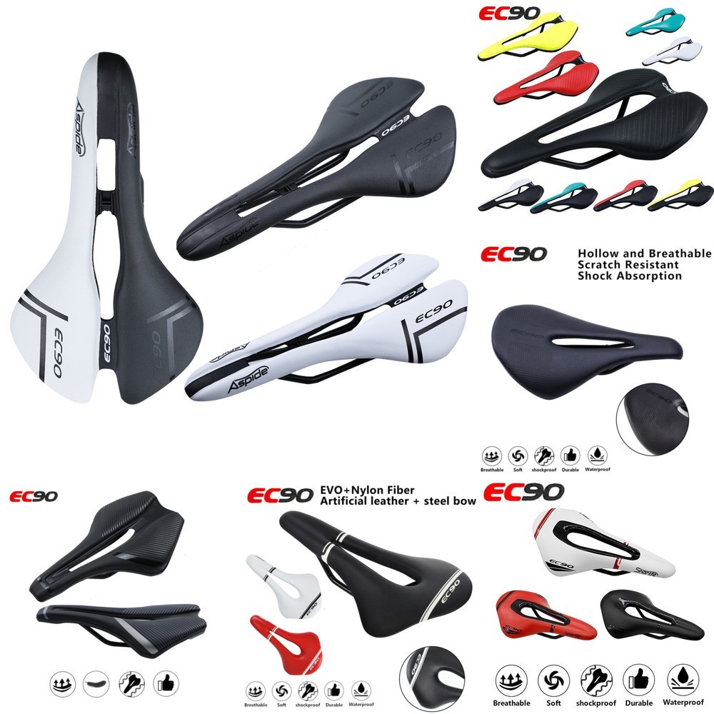 EC90 Road Bike Saddle Leather MTB Bike Seat Nylon Bike Cushion ...