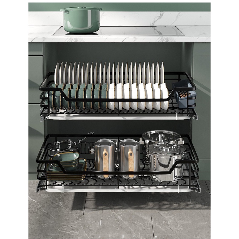 Pull Out Cabinet Drawer Organizer, Heavy Duty Slide Out Pantry Rack ...