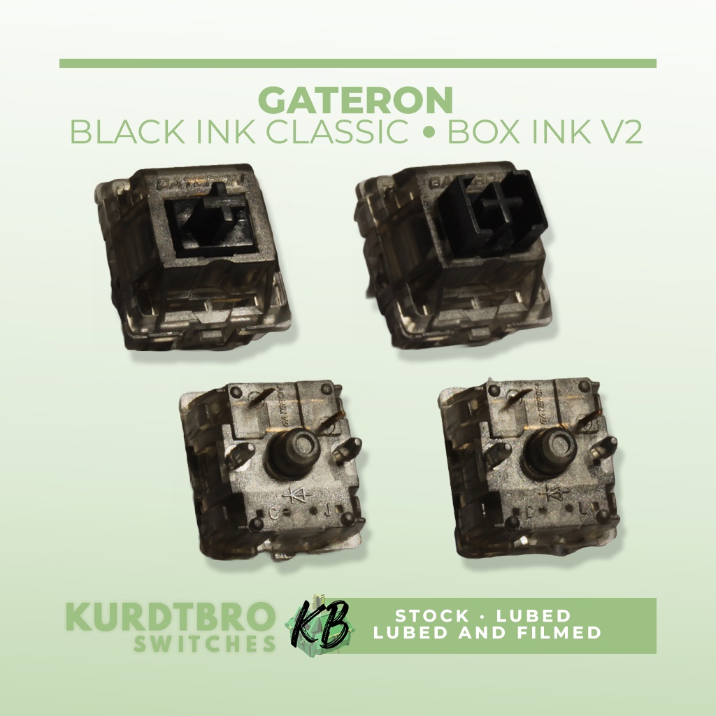 10 Pcs Gateron Black Box and Classic Ink V2 (Stock/Lubed/Lubed+Film ...