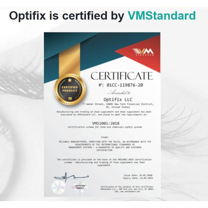 Optifix Regain your Sharp Vision 20 Capsules presyo ₱1,309