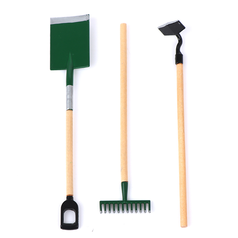 1/12 Scale Mini Shovel Rake Garden Tools Model Doll Life Scene ...