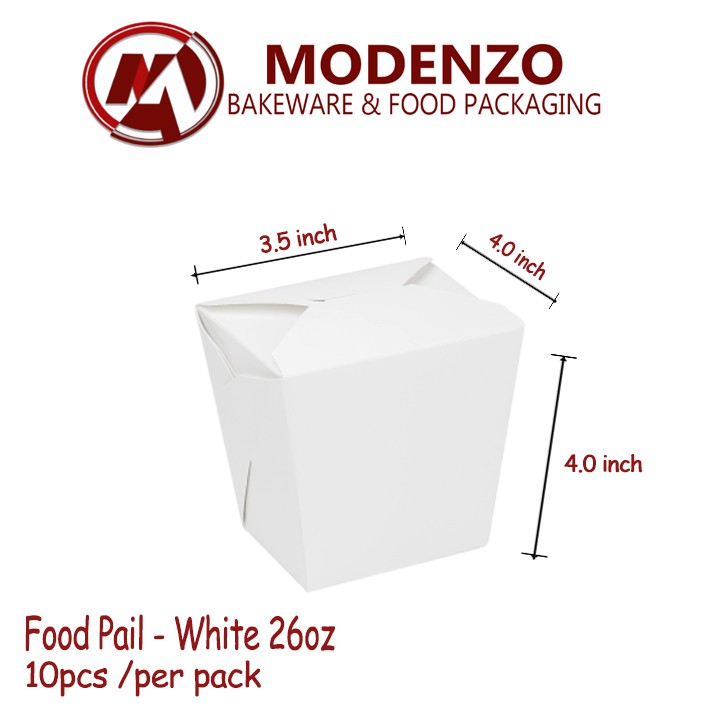 Food Pail - White 26oz (10pcs per pack) | Shopee Philippines