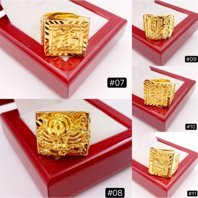 Bangkok gold ring for men adjustable | Shopee Philippines