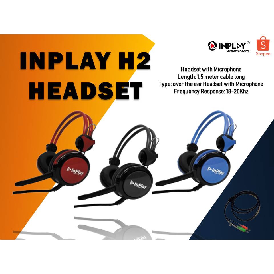 INPLAY H2 Headset with Microphone | Shopee Philippines
