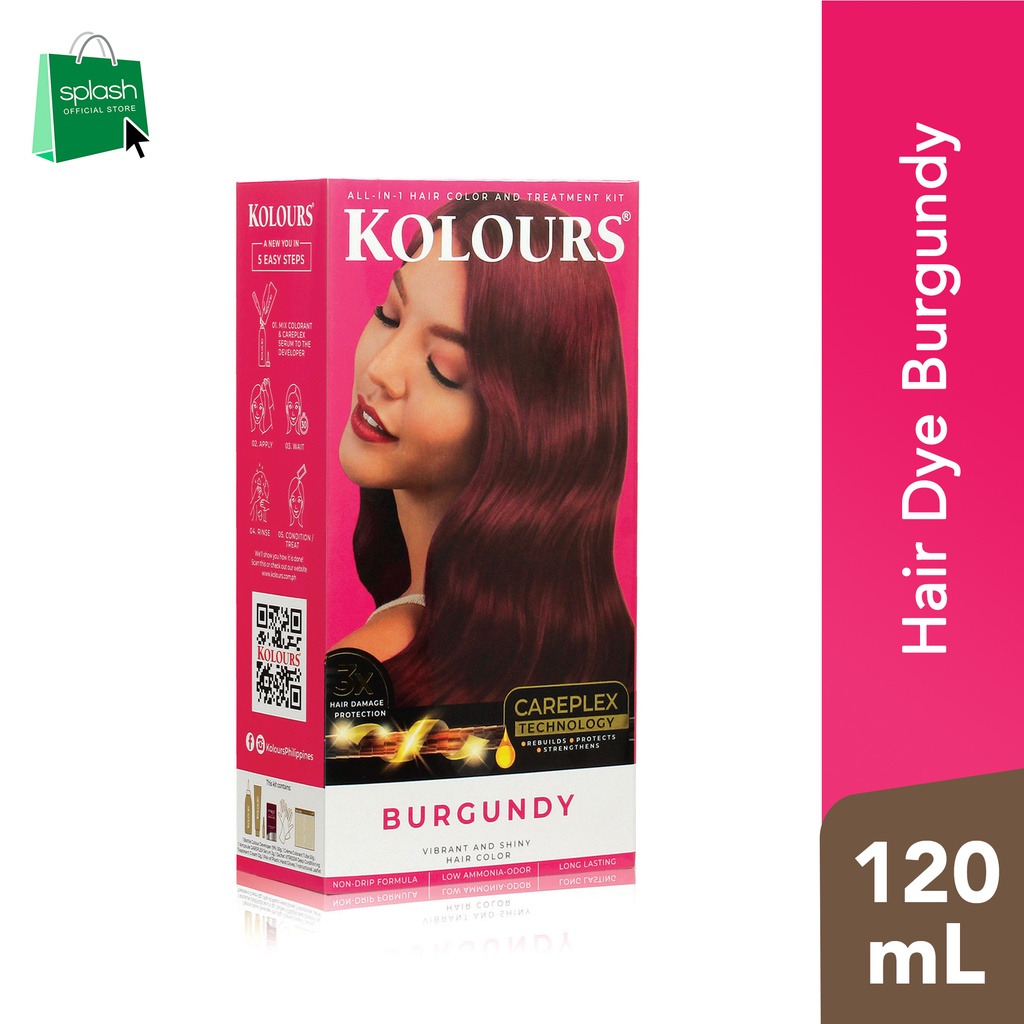 Kolours Hair Dye Burgundy 120ml | Shopee Philippines