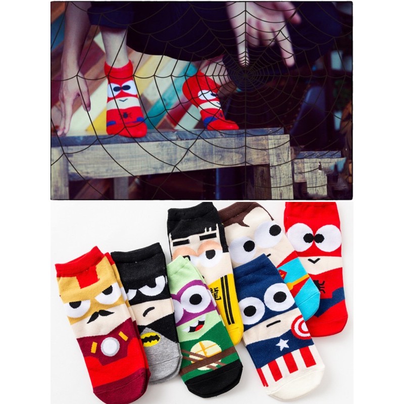 Superhero Iconic Socks Avengers cartoon character socks Hero cotton ...