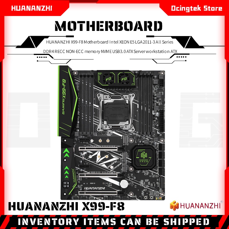 HUANANZHI X99-F8 Motherboard Intel XEON E5 LGA2011-3 All Series DDR4 ...