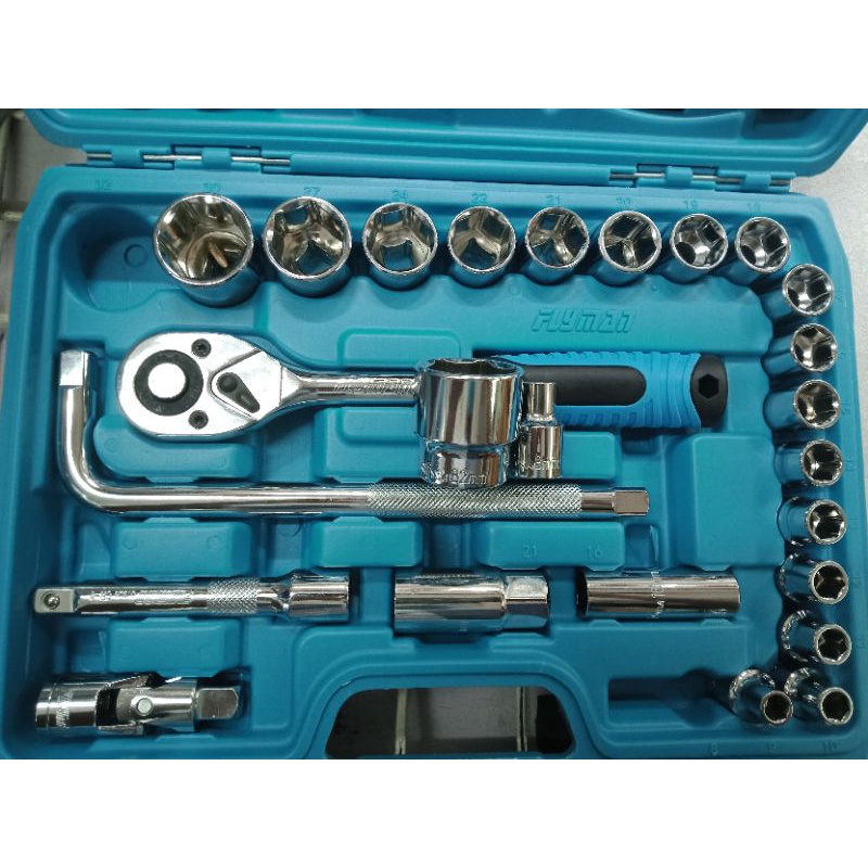 ORIGINAL FLYMAN 31pcs Drive Socket Set 1/2 drive | Shopee Philippines