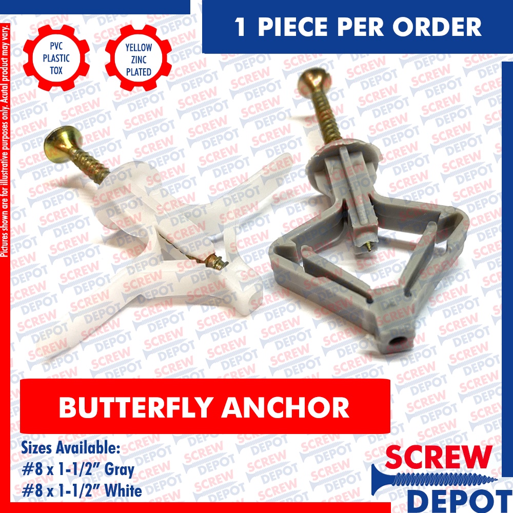 100/50/10/1 PC Butterfly Screw Expansion Anchor / Aircraft or Airplane ...