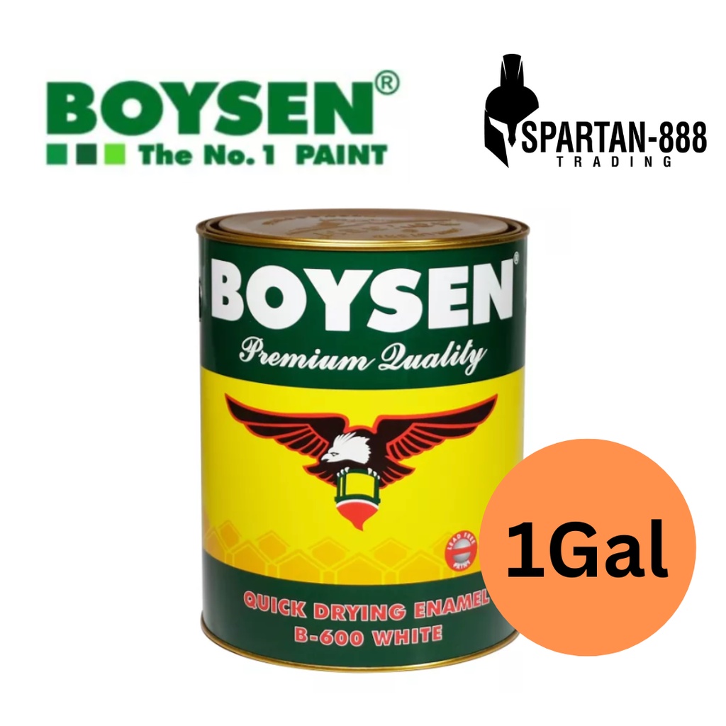 Boysen Quick Dry Enamel White 1 gallon B-600 | Shopee Philippines