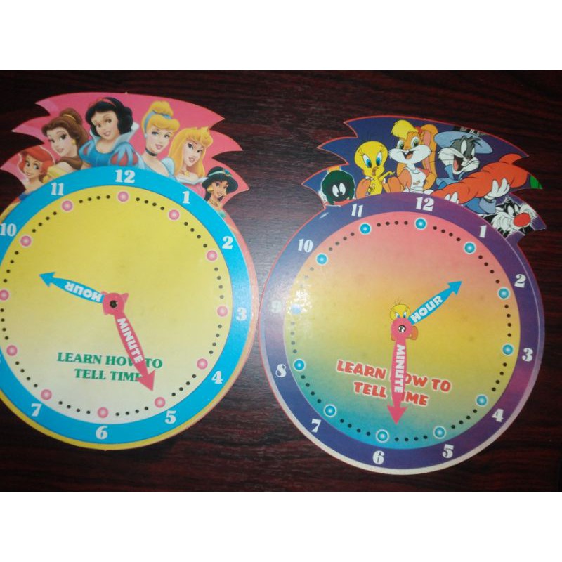 Educational paper clock - Learn how to tell time | Shopee Philippines