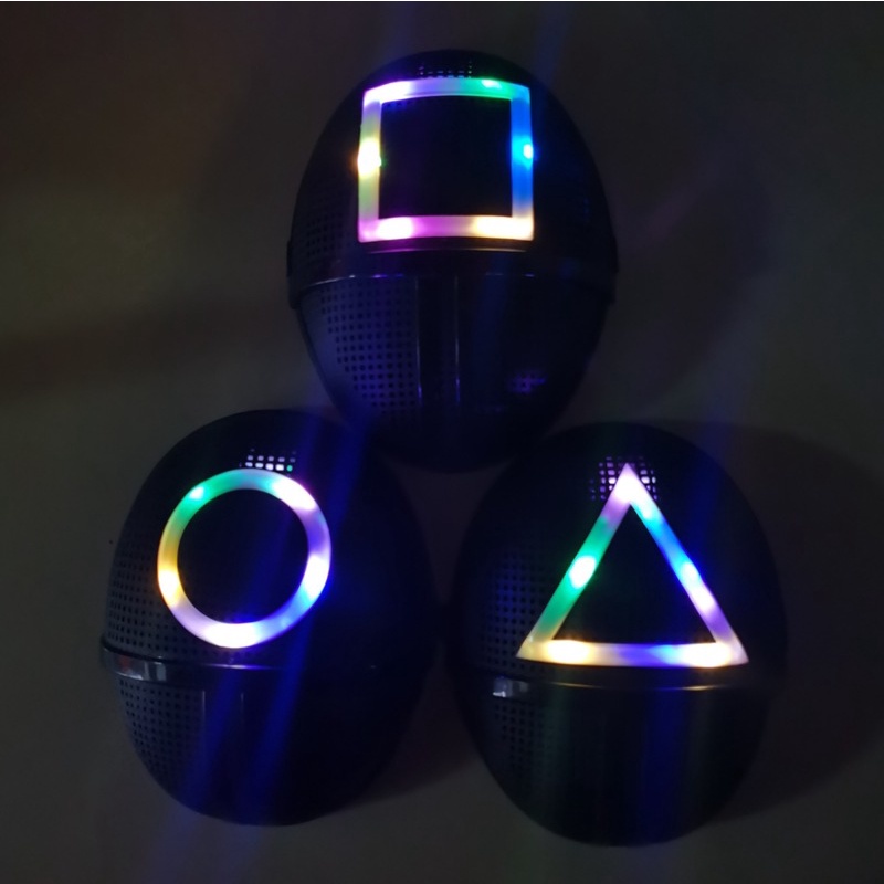 New LED Light Squid Game Masks Cosplay Full Face Covering Masquerade ...