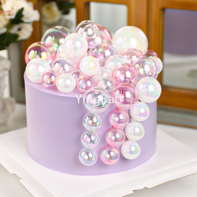 4pcs ins colorful sphere transparent sphere milky white magic ball ...