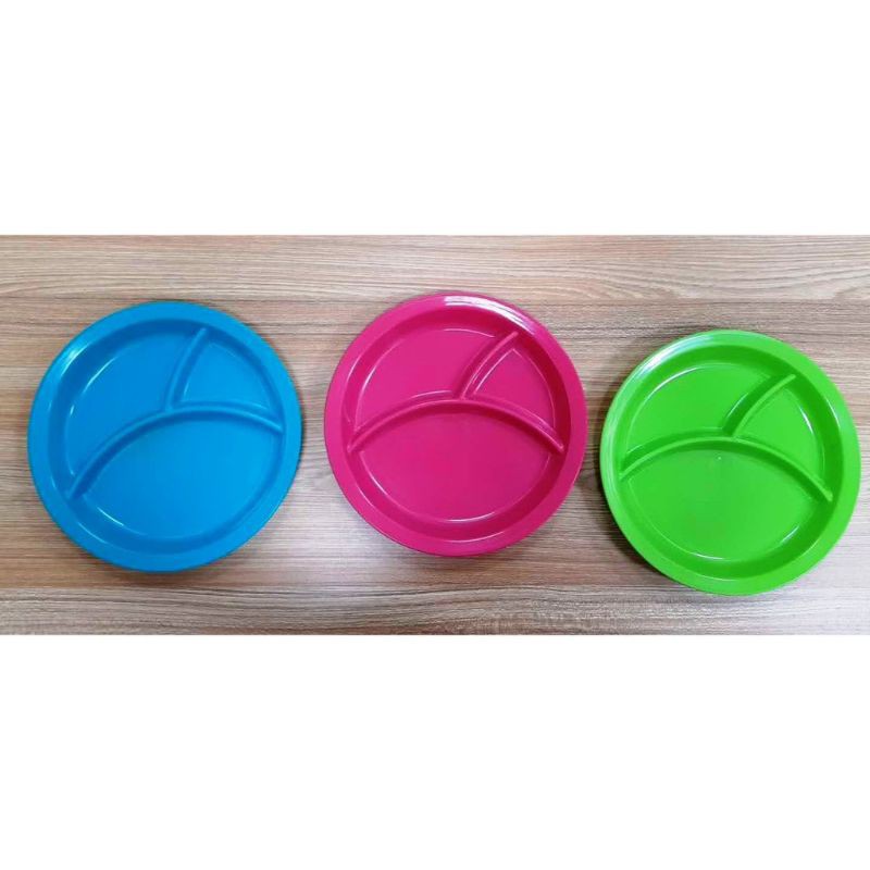 Plastic Partitioned Plate (three-sectioned plate) Plate with Partition ...