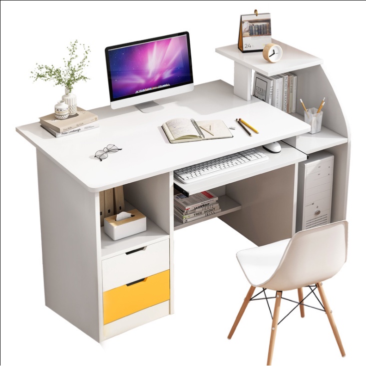 HomeCare #39 Study Table with drawer and bookshelf Multifunctional Computer table for desktop ...