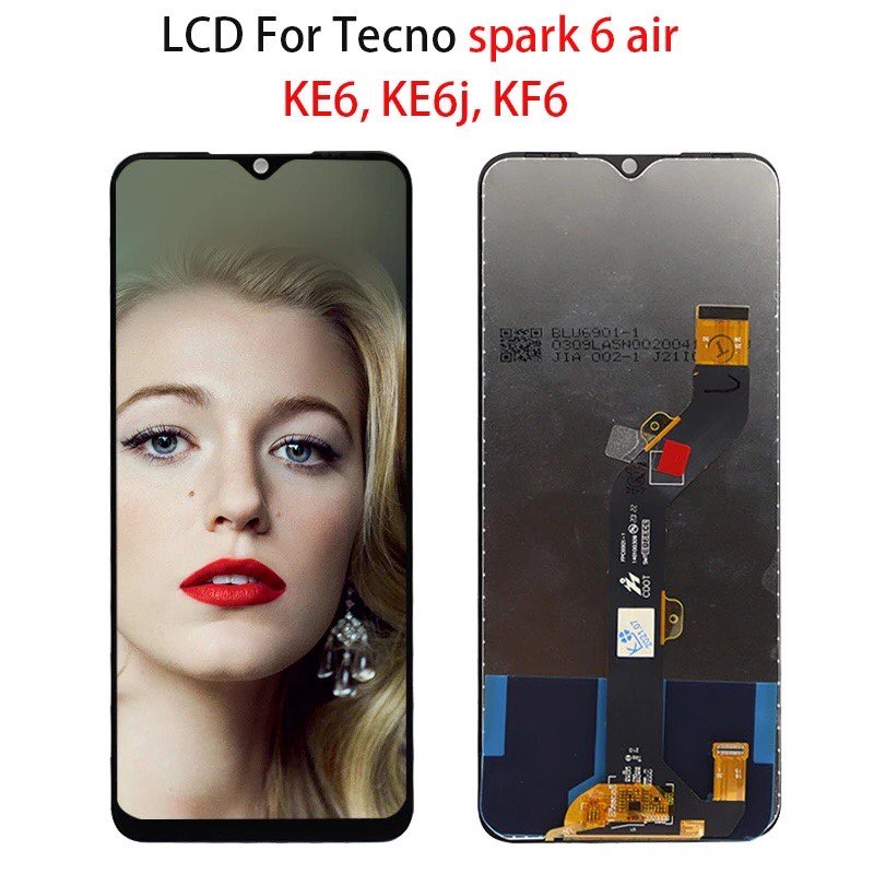 Tecno Spark 6 go air goplus KE6 KE6g KF6 LCD Display With TouchScreen Full Set Replacement ...