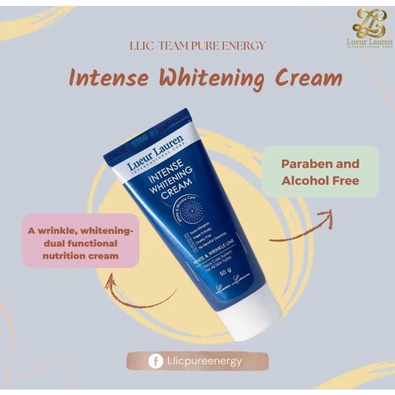 Intense Whitening Cream 50g from lueur Lauren Intl Corp. (Authorise ...
