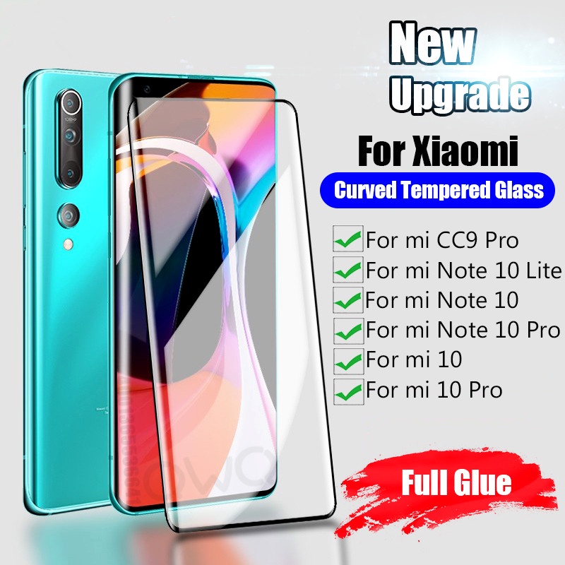 Xiaomi Transparent Curved Screen Protector Full Cover Mi CC9 Pro/Note 10 Pro/Note 10 Lite/Mi 10 ...