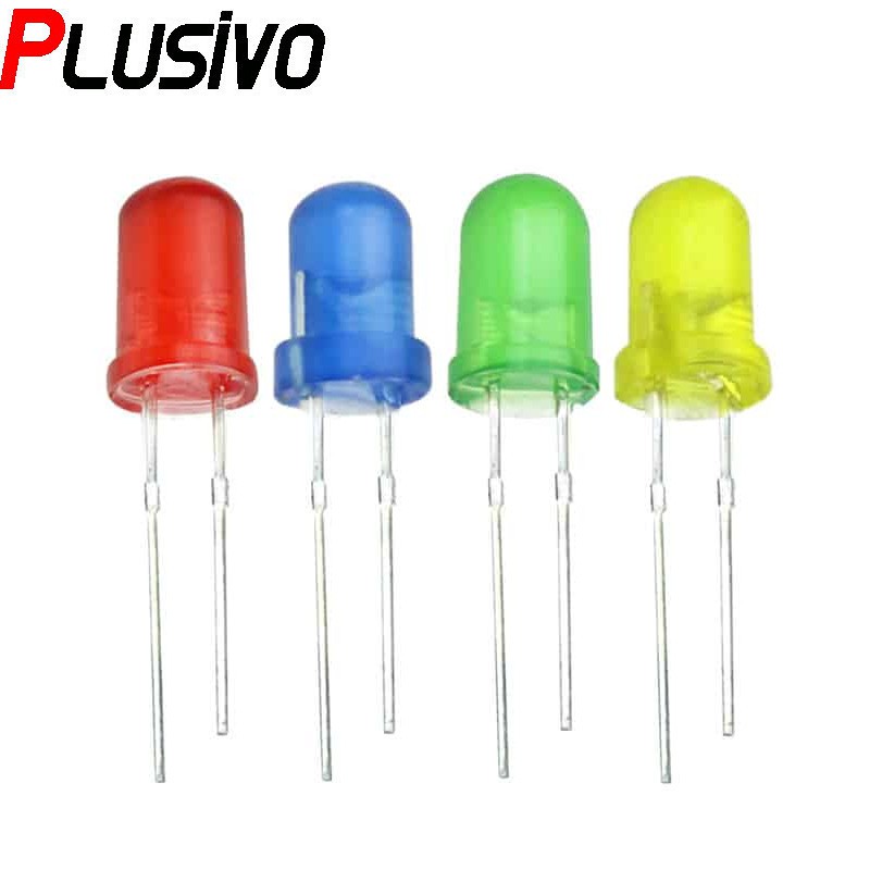 3 mm Yellow, Green, Red, Blue, and White LED Diffused Lens (10 pcs ...
