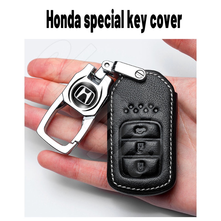Cod high quality leather for Honda key cover Remote key case with key ...