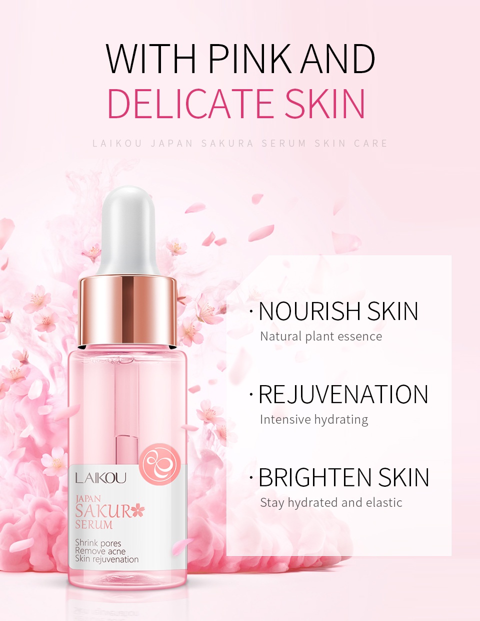 LAIKOU FDA Sakura Face Cream Reduce Wrinkles Anti-aging Serum Cherry ...